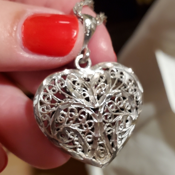 Jewelry | Filagree Heart Necklace | Poshmark
